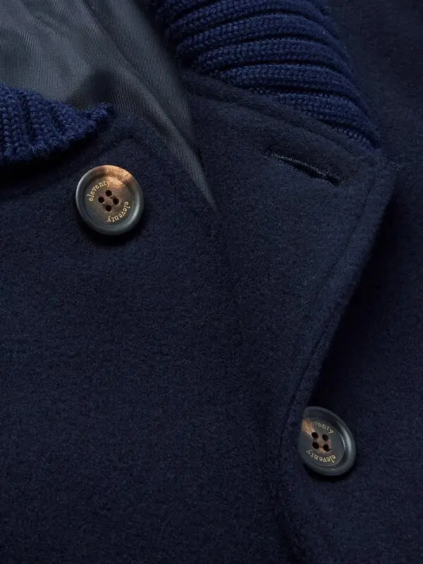Eleventy Slim-fit Wool-blend Bomber Jacket