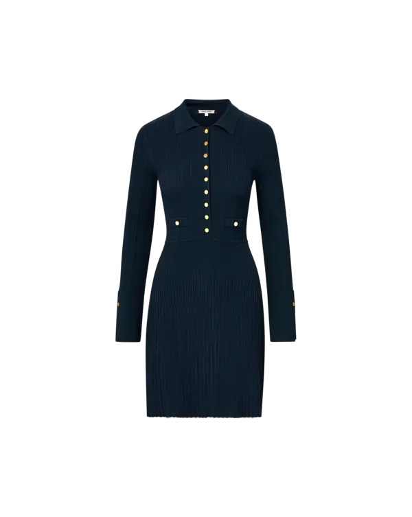 Veronica Beard Lauper Knit Mini Dress - Navy