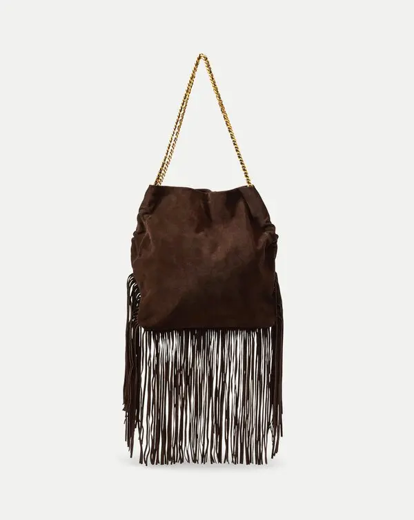 Veronica Beard Large Fringe Slouch Bag