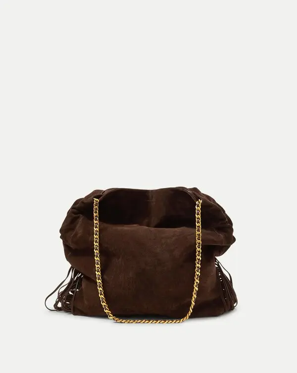Veronica Beard Large Fringe Slouch Bag