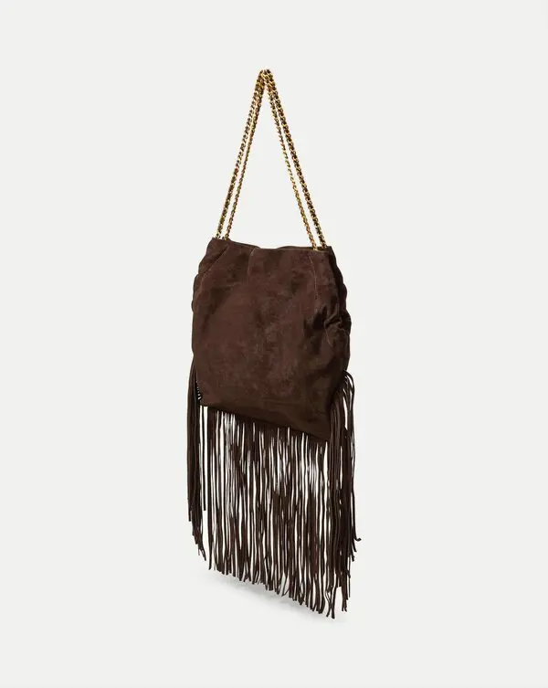 Veronica Beard Large Fringe Slouch Bag