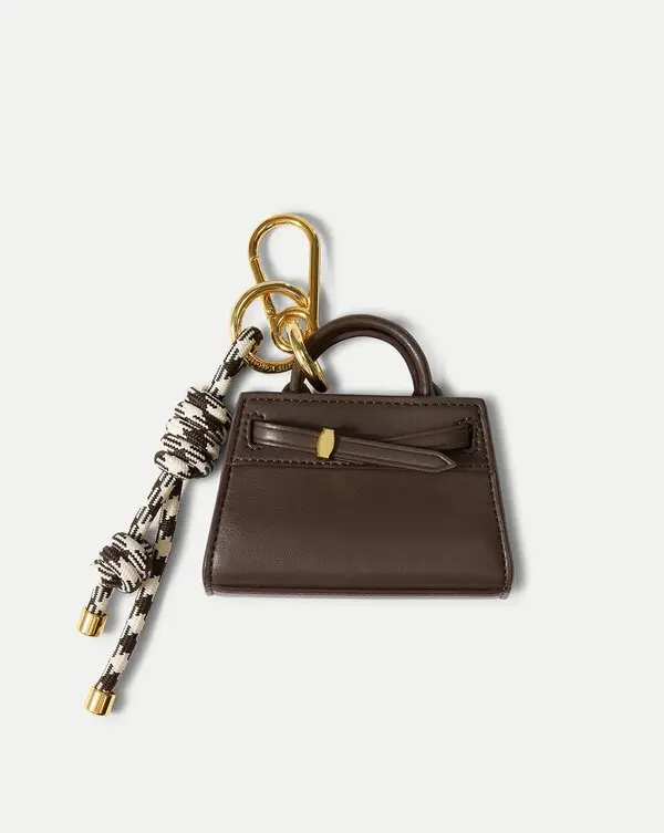 Veronica Beard Dash Bag Charm - Espresso Multi