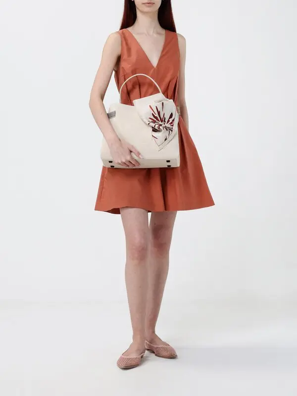 Brunello Cucinelli Suede Handbag With Monile Detail