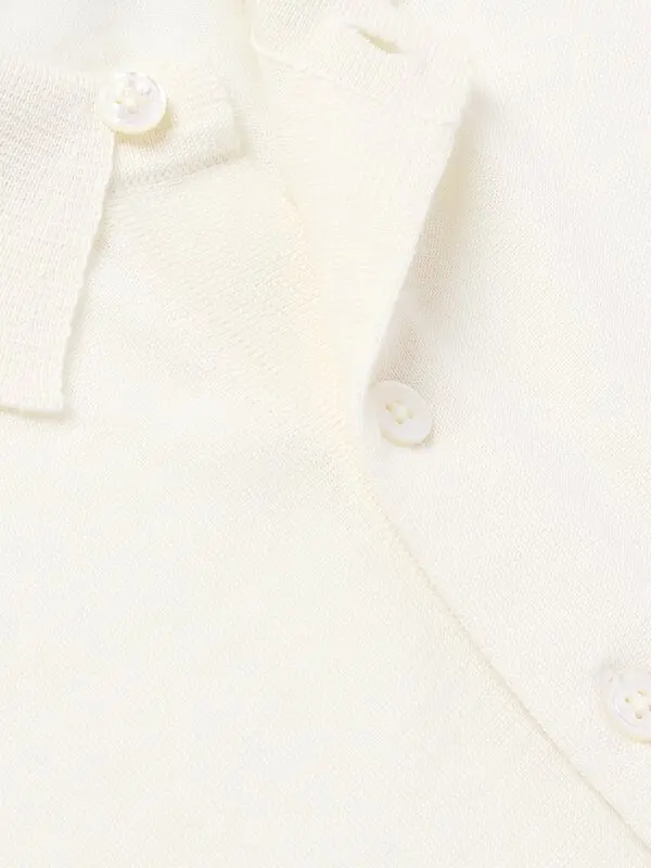 TOM FORD Cashmere And Silk-blend Polo Shirt - White