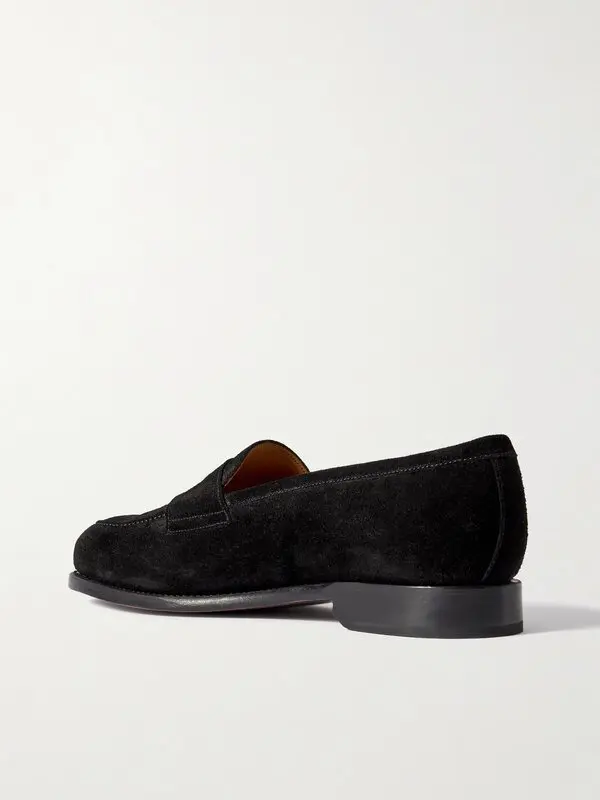 MORJAS Suede Penny Loafers - Black