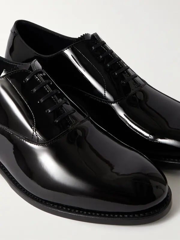 MORJAS Patent-leather Oxford Shoes - Black
