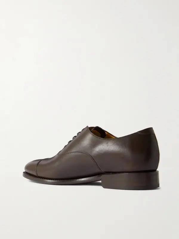 MORJAS Leather Oxford Shoes - Brown