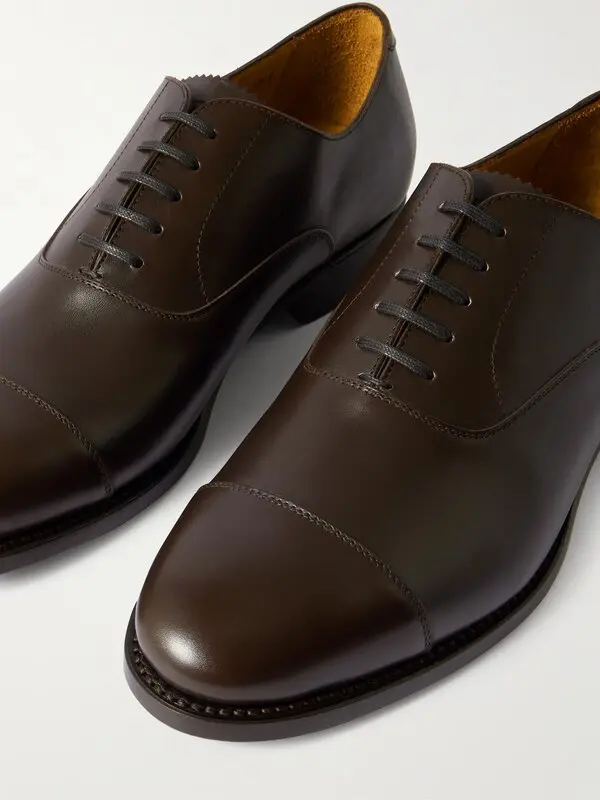 MORJAS Leather Oxford Shoes - Brown