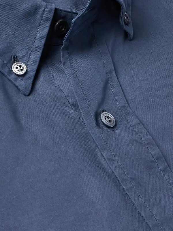 TOM FORD Button-down Collar Lyocell-twill Shirt - Blue