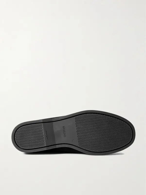 MORJAS Suede Boat Shoes - Black