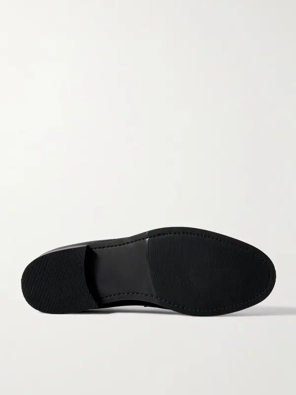 MORJAS Full-grain Leather Penny Loafers - Black