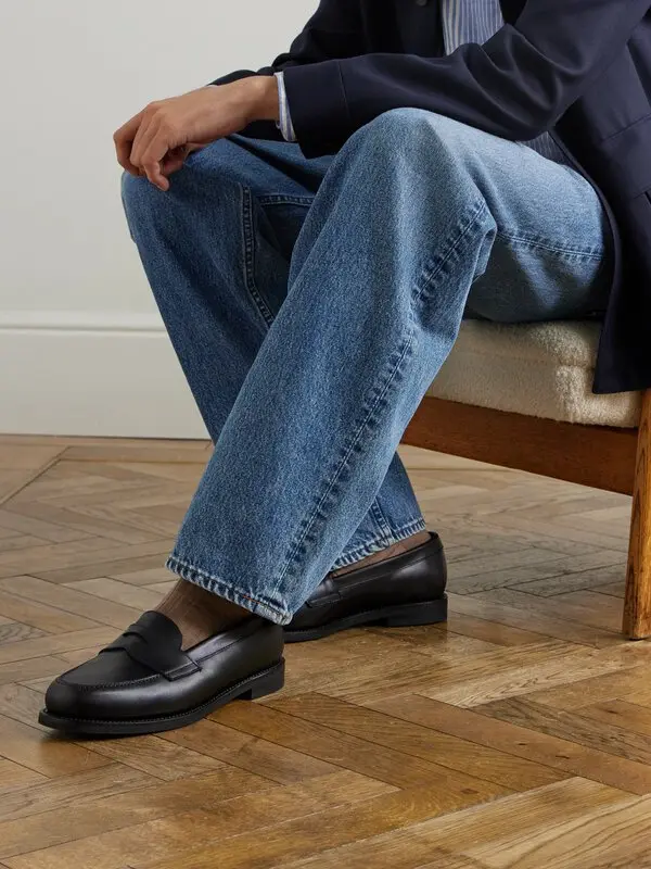 MORJAS The Ivy Leather Penny Loafers - Black