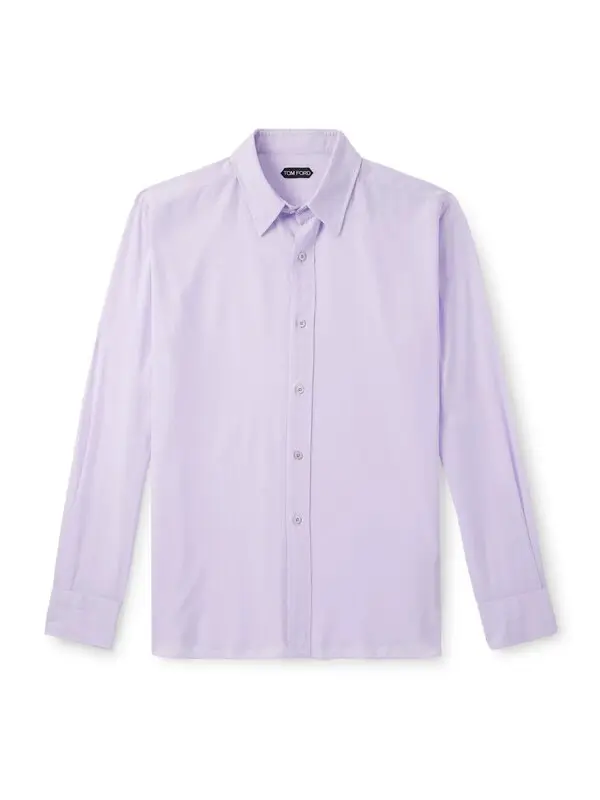 TOM FORD Cotton-voile Shirt - Purple
