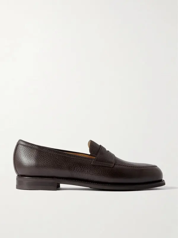 MORJAS Full-grain Leather Penny Loafers - Brown