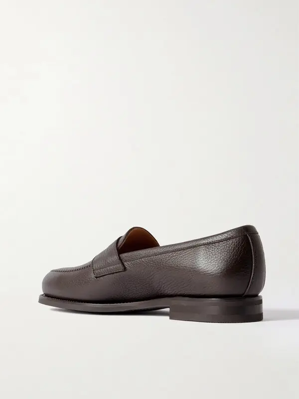MORJAS Full-grain Leather Penny Loafers - Brown