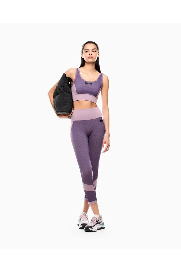 EA7 Dynamic Athlete Seamless Leggings In Vigor7 Technical Fabric - Purple