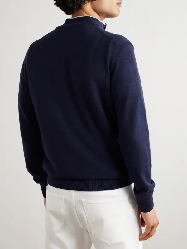 Eleventy Cashmere Half-zip Pullover - Blue
