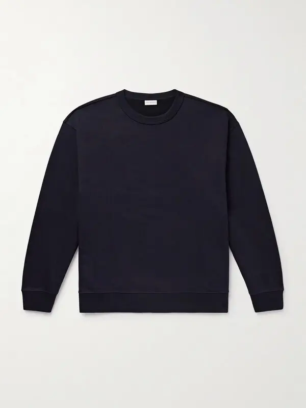 Dries Van Noten Oversized Cotton-jersey Sweatshirt - Blue