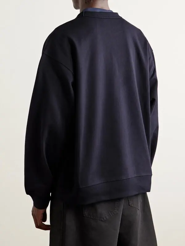 Dries Van Noten Oversized Cotton-jersey Sweatshirt - Blue