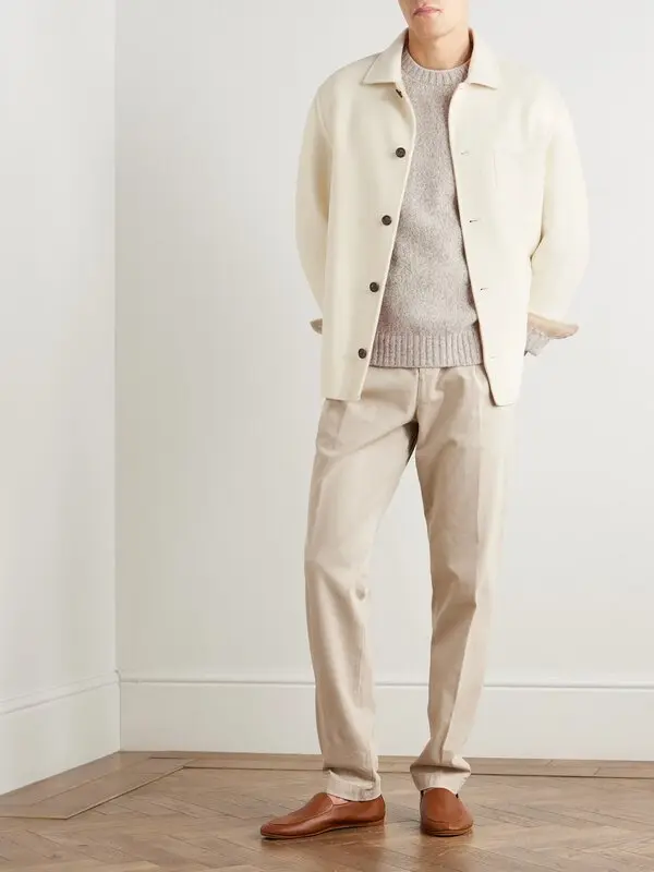 Eleventy Straight-leg Pleated Trousers - Neutrals