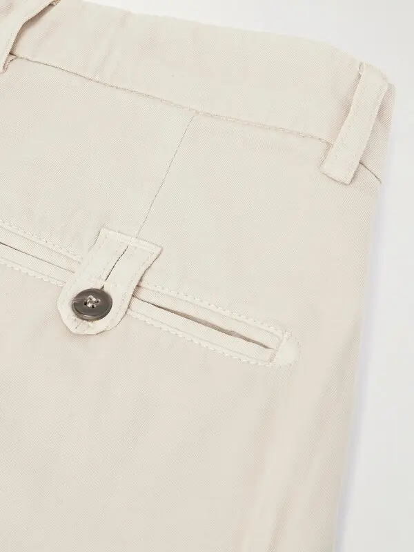 Eleventy Straight-leg Pleated Trousers - Neutrals