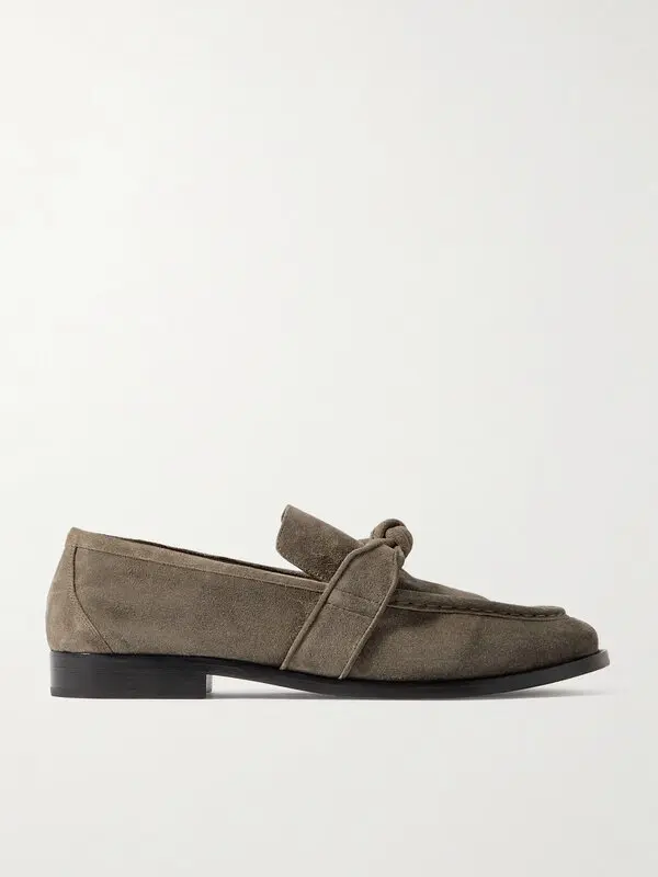 Bottega Veneta Astaire Knotted Loafers - Gray