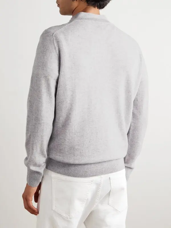 Eleventy Cashmere Half-zip Sweater - Gray