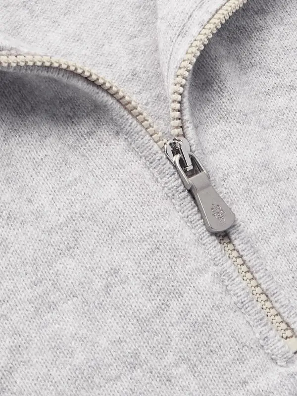 Eleventy Cashmere Half-zip Sweater - Gray