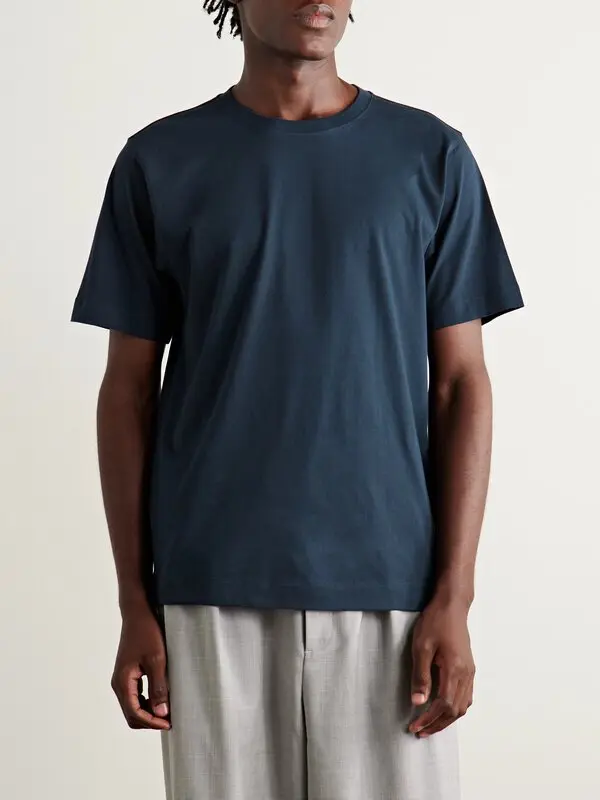 Dries Van Noten Cotton-jersey T-shirt - Blue