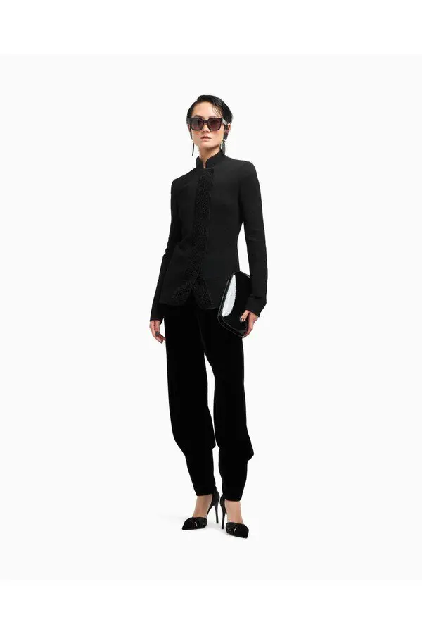 Giorgio Armani Viscose Ottoman Single-breasted Jacket