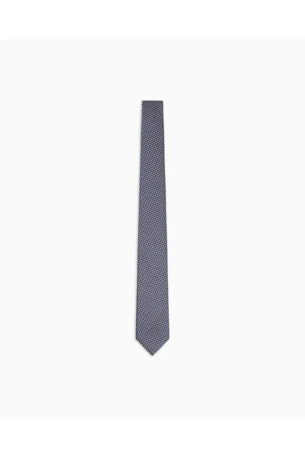 Giorgio Armani Jacquard Silk Standard Neck Tie - Beige