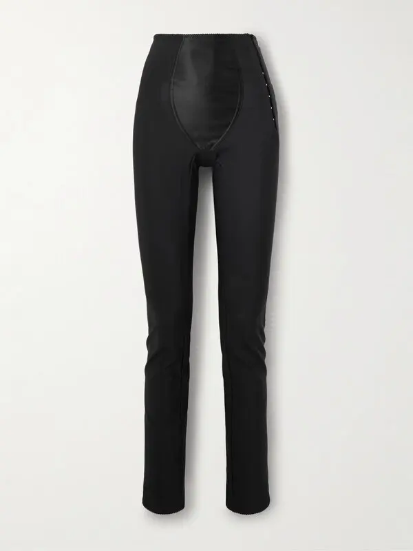 Dolce & Gabbana Shell-paneled Jersey Leggings