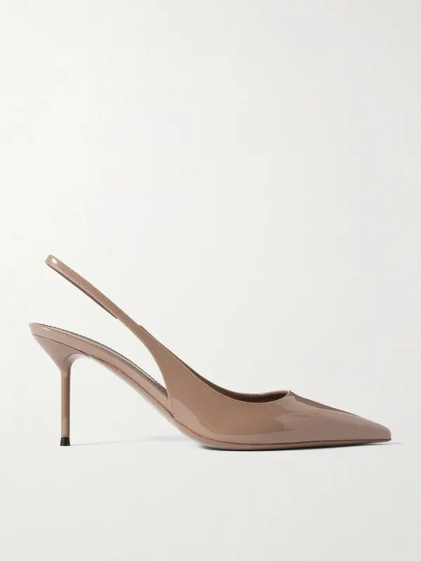 Paris Texas Lidia Patent-leather Slingback Pumps - Brown
