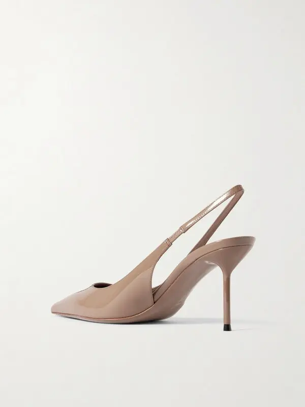 Paris Texas Lidia Patent-leather Slingback Pumps - Brown