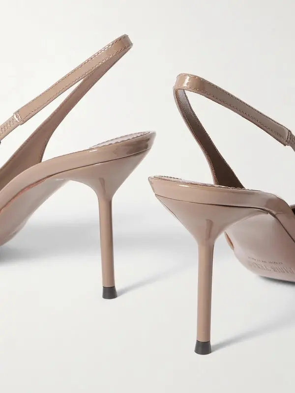 Paris Texas Lidia Patent-leather Slingback Pumps - Brown