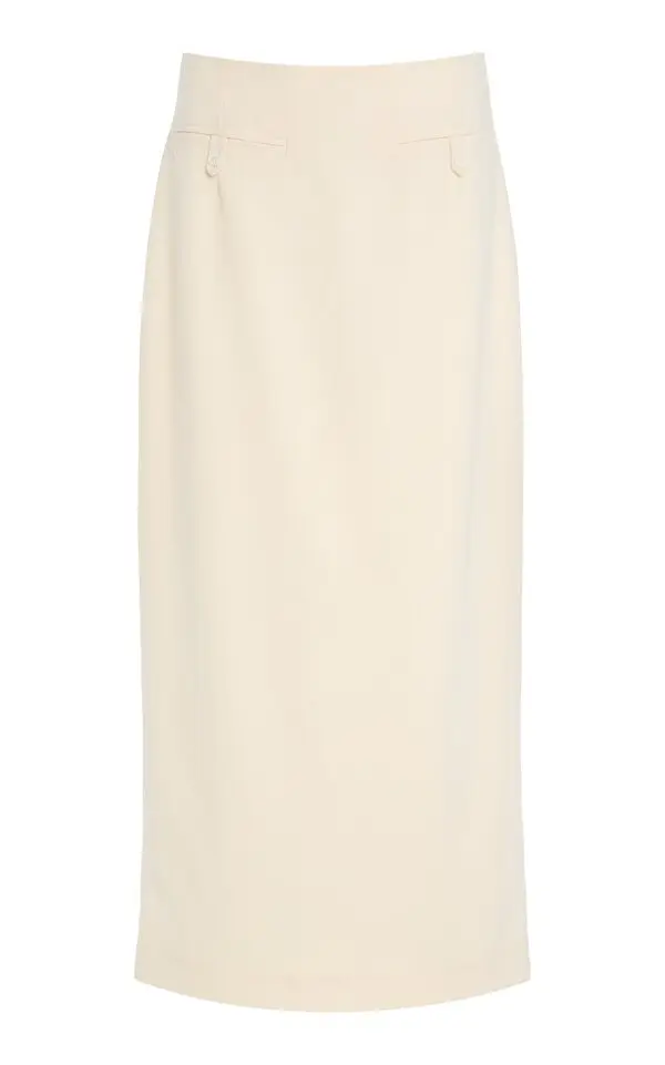 Staud Smith Crepe Maxi Skirt - White