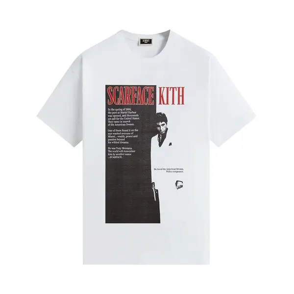 Kith For Scarface Film Poster Vintage Tee - White
