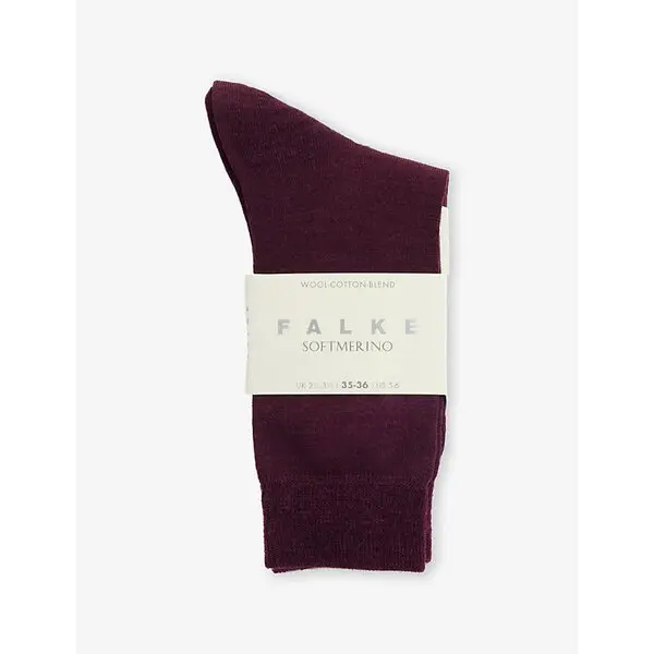 Falke Softmerino Stretch-wool Blend Socks - Barolo