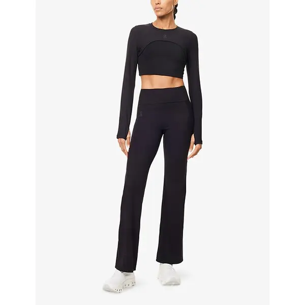 On Studio Flared Performance Leggings - Black