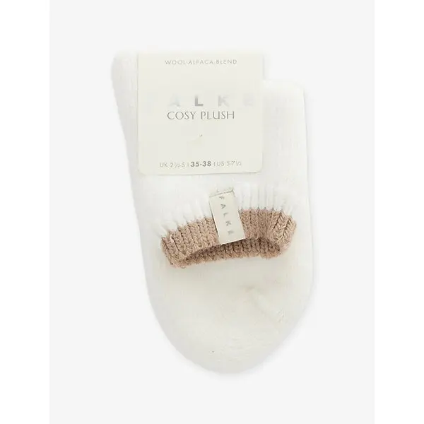 Falke Cosy Plush Ribbed Knit Socks - Woolwhite