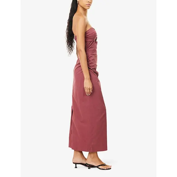 4TH & RECKLESS Strapless Cotton Maxi Dress