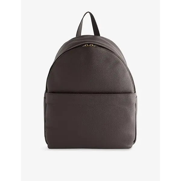 Eleventy Pebble Leather Backpack - Cocoa