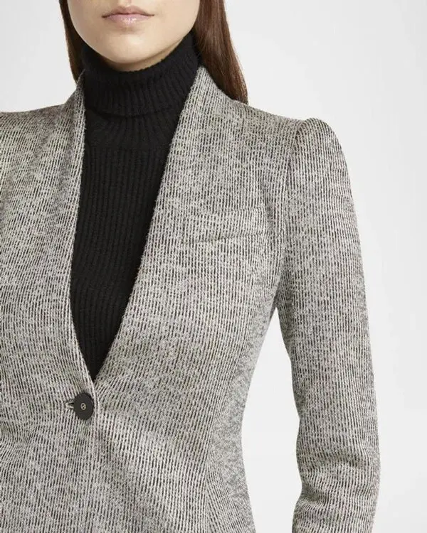 Giorgio Armani Textured Jersey Jacquard Blazer