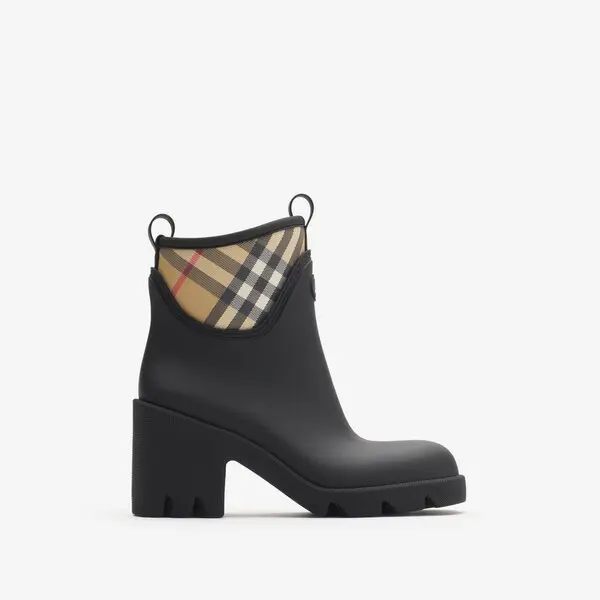 Burberry Heeled Rain Boots - Black