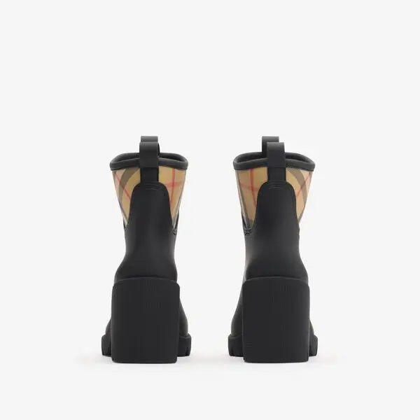 Burberry Heeled Rain Boots - Black