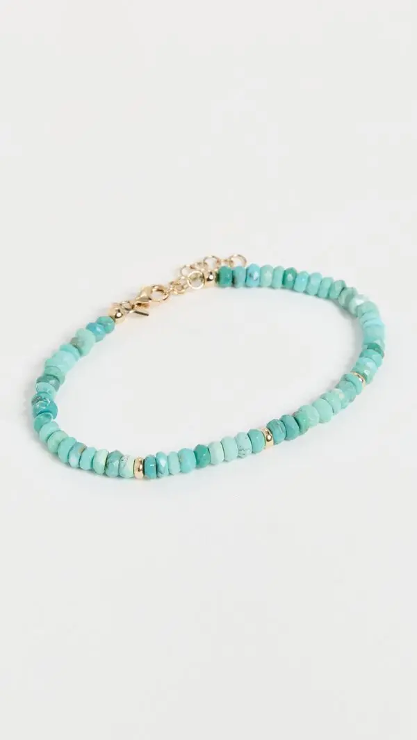 Ef Collection 14k Turquoise Bead Bracelet