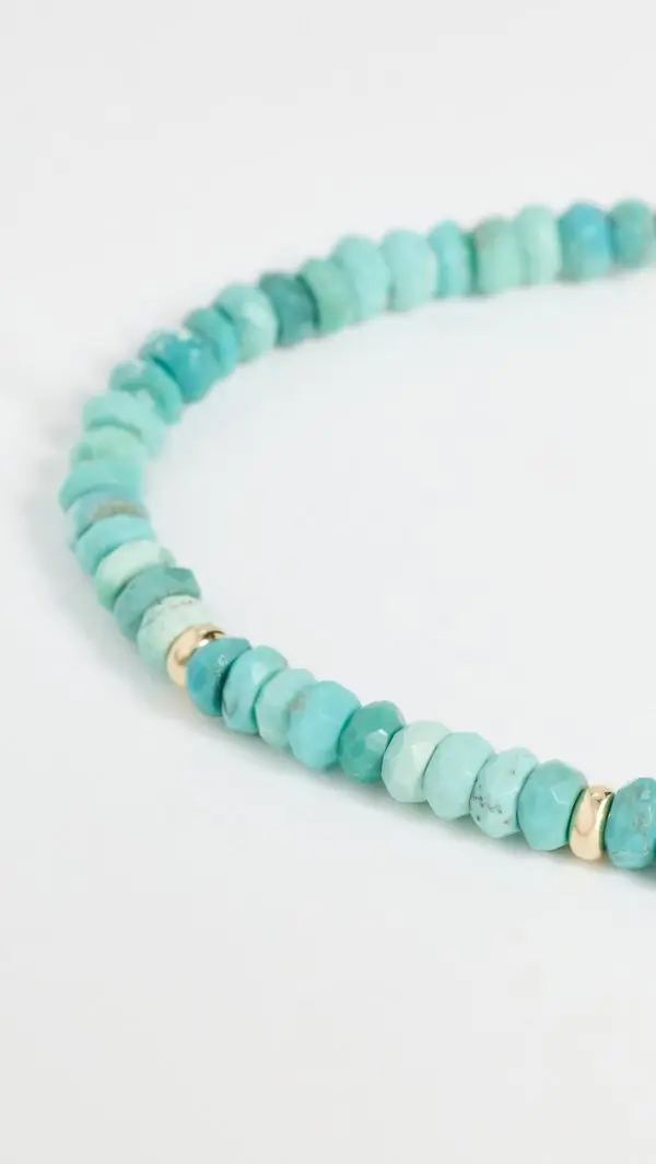 Ef Collection 14k Turquoise Bead Bracelet