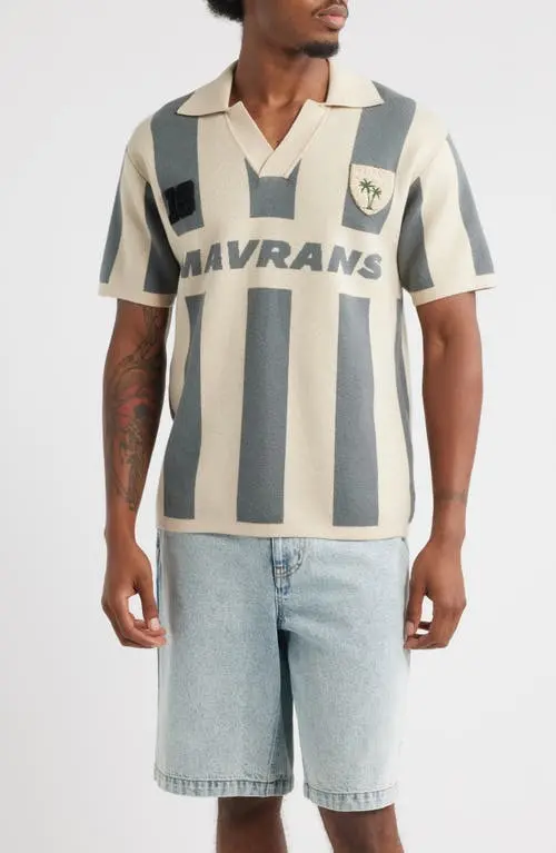 MAVRANS Stripe Knit Soccer Jersey
