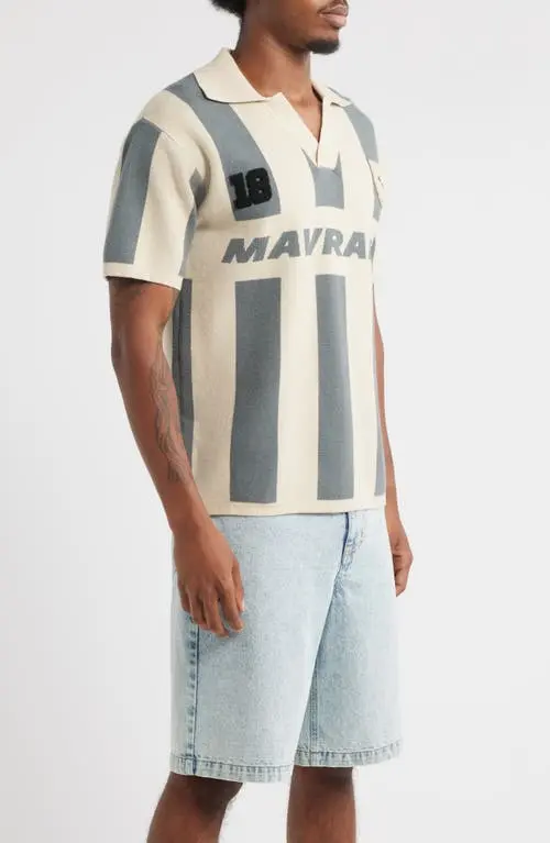 MAVRANS Stripe Knit Soccer Jersey