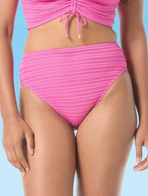 COCO REEF High Leg High Waist Bikini Bottom - Pink Sorbet